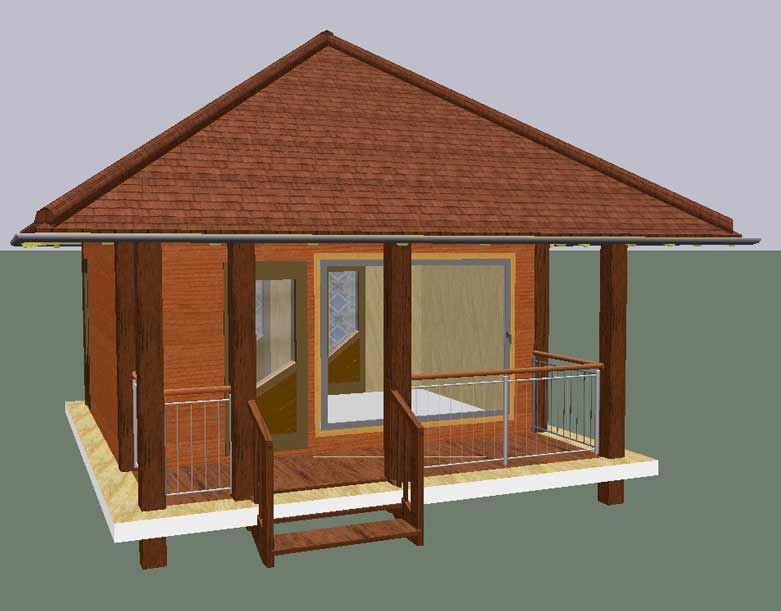 Indonesian prefabricated wooden house